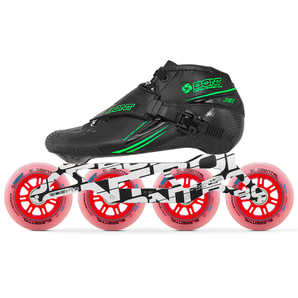 Bont Jet Unity Elemental Inline Speed Skate Package Black/Green ...