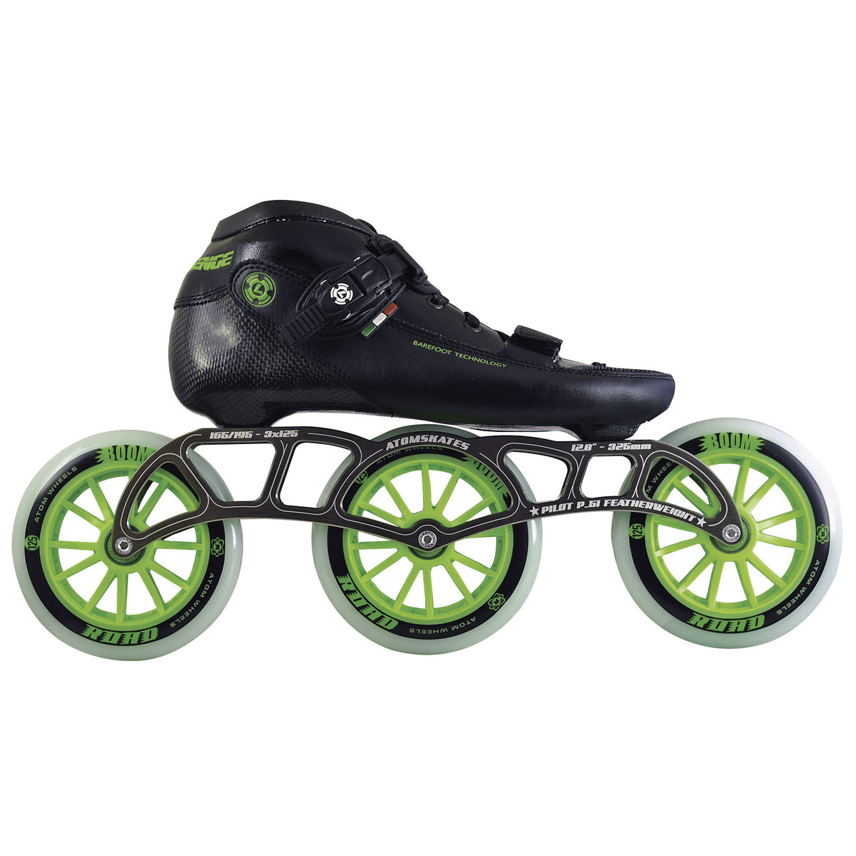 Luigino Challenge Pilot P51 125mm Inline Speed Skate package I Bayside ...