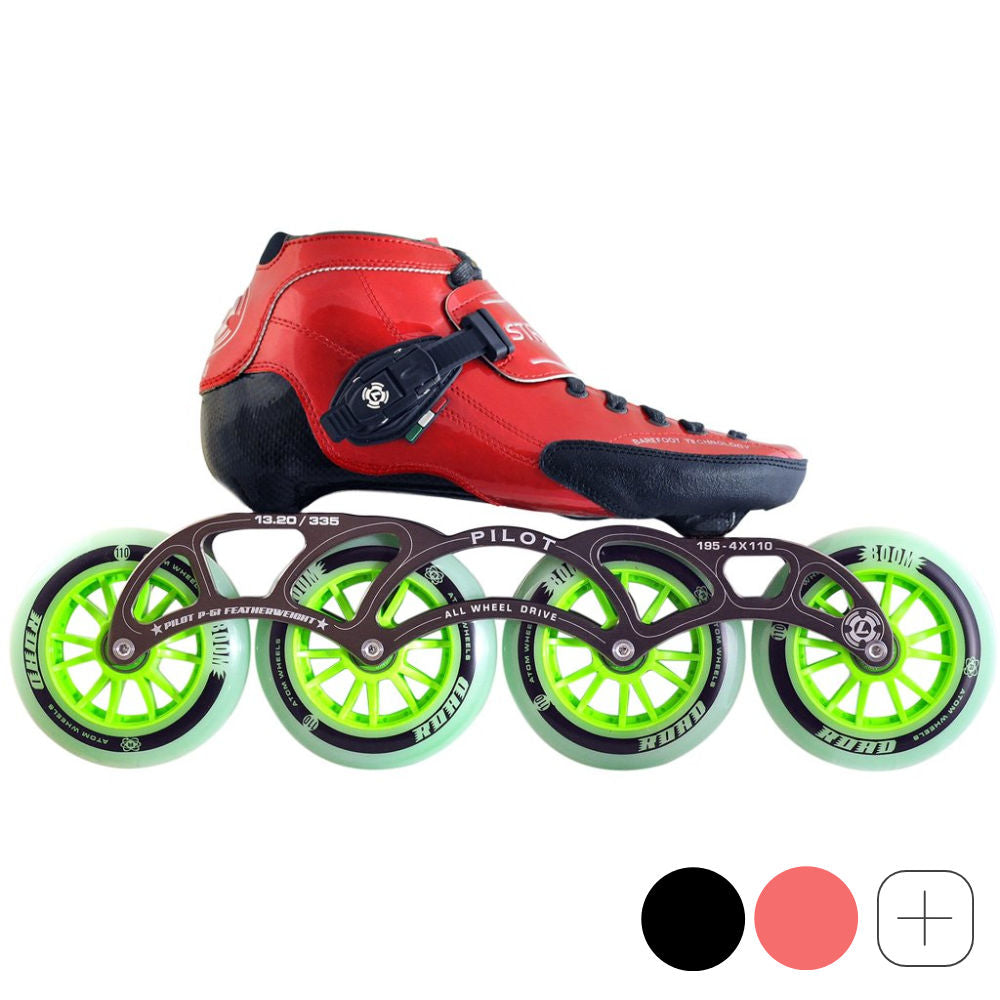 Luigino Strut Pro 4 x 100mm Inline Speed Skate Package | Bayside Blades
