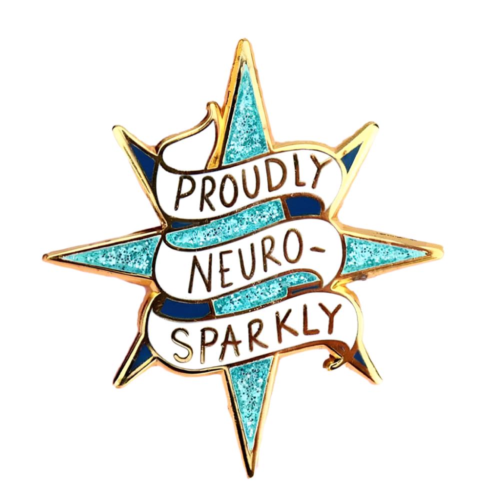 Jubly-Umph Proudly Neuro-Sparkly Lapel Pin I Bayside Blades