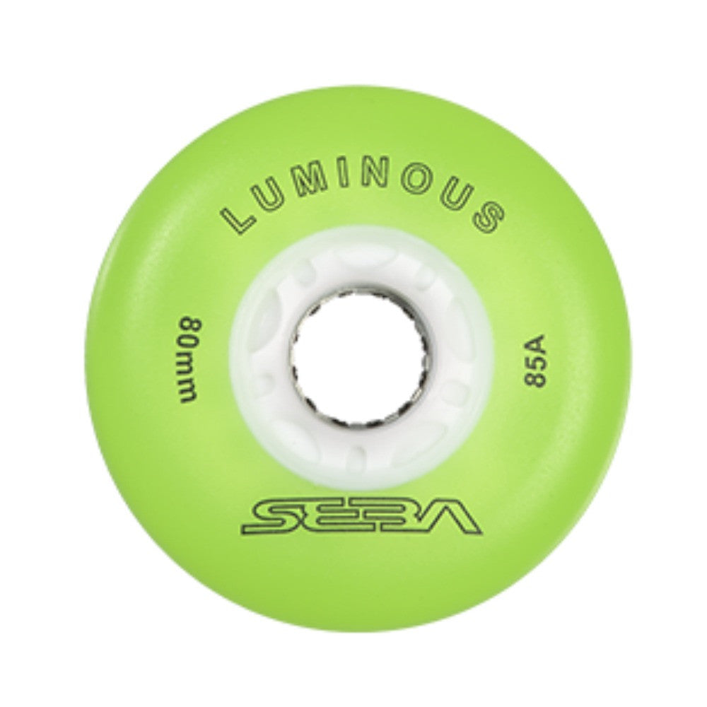 SEBA Luminous Inline Skate Light UP Wheel 4pack 72mm I Bayside Blades