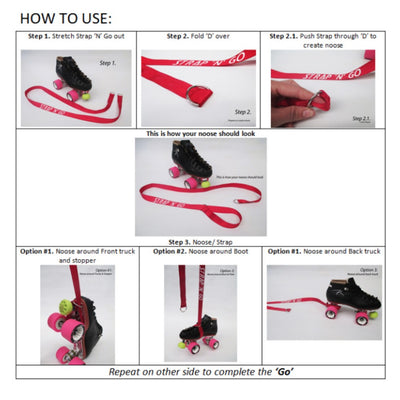 Strap'n'Go Plain Coloured Skate Noose I Bayside Blades